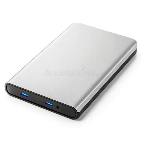 Portable Ssd Storage Drive On White Background Stock Illustration Illustration Of Compact