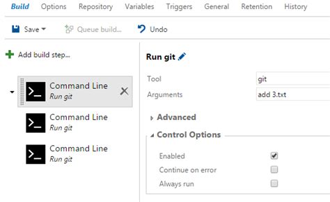 Command Line How To Update Files In Tfs Git Repository Via Build Step