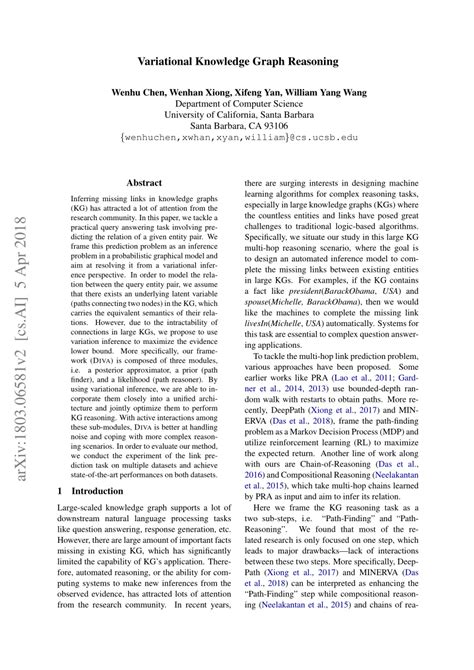 pdf variational knowledge graph reasoning