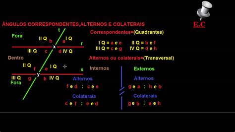 Ângulos Correspondentes Alternos E Colaterais Youtube