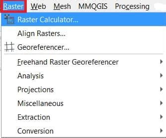 QGIS Raster Calculator GISRSStudy