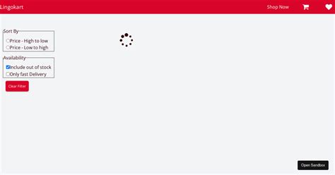 Ecommerce App Codesandbox