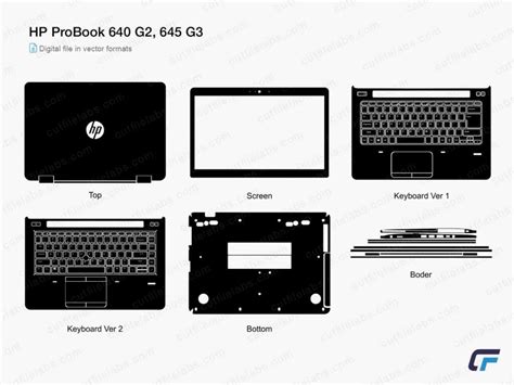 Hp Probook 6470b 2015 Cut File Template Cutfilelabs