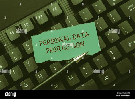 Writing Displaying Text Personal Data Protection Conceptual Photo