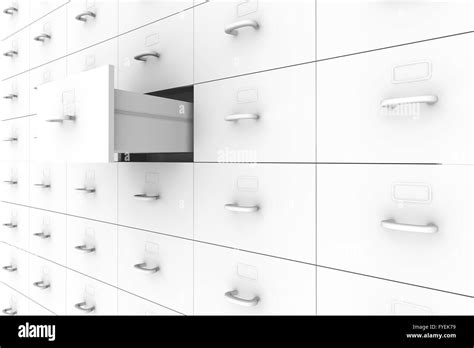 Open Drawer Filing Cabinet Stock Photo Alamy
