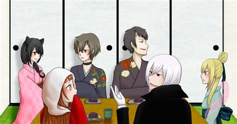 ぴく華伝】 【ぴく華伝】休憩中 【万聖節前夜祭】 黒羽のイラスト Pixiv