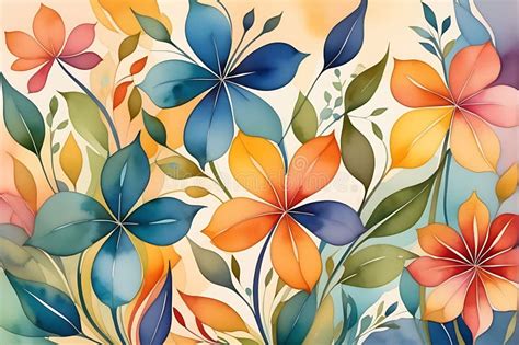 Abstract Background Featuring An Amalgamation Of Flowers Blending