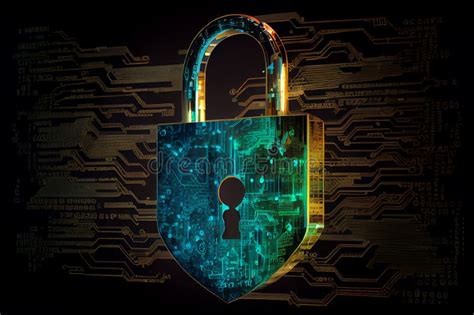 Cyber Security Technology Concept Generative Ai Stock Illustration
