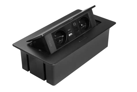 Multisoft Furniture Socket 2x Socket With Earthing Usb Ac Rj45 Pow