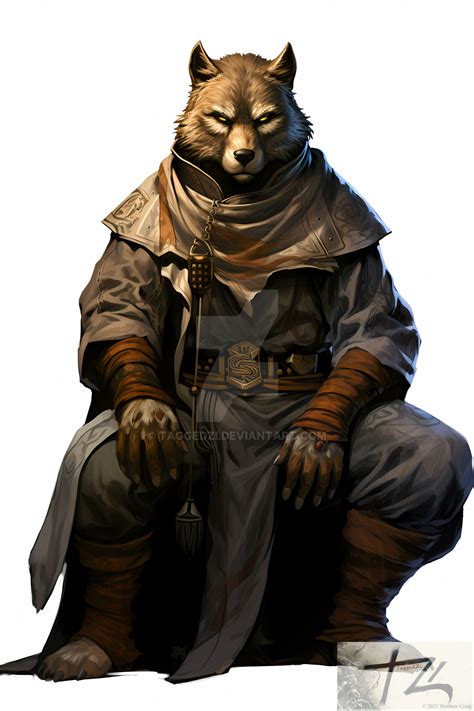 Male Wolf Shifter Monk 2 By Taggedzi On Deviantart