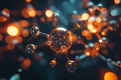 Atom With Rotating Electrons Energy And Matter Concept Background Stock Image Image Of