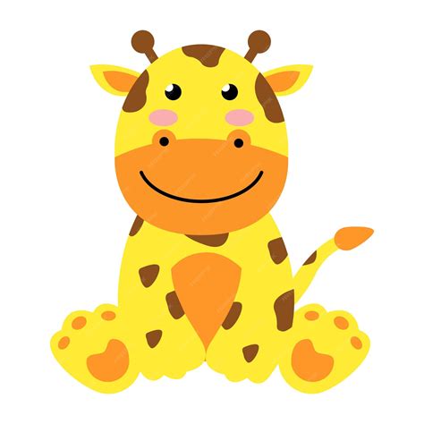 Premium Vector Cute Giraffe Vector Illustration