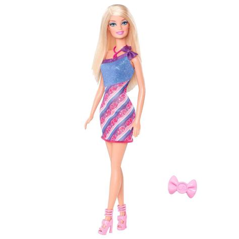 Boneca Barbie Fashion And Beauty Anel Vestido Azul Mattel Em