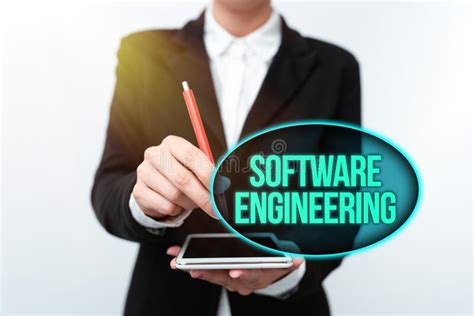 Hand Writing Sign Software Engineering Business Concept Apply Engineering To The Development Of