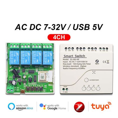 Zigbee Tuya Ewelink Smart Switch Techtélécommande Avec Alexaairies