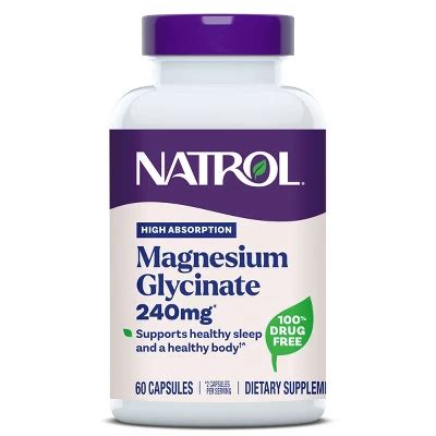 Natrol High Absorption Magnesium Glycinate Capsules - 60ct : Target