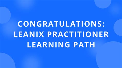 Congratulations LeanIX Practitioner Level 1 Learning Path