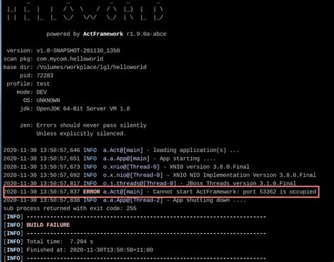 Cannot Start Actframework Port Xxxxx Is Occupied · Issue 1370 · Actframework Actframework · Github