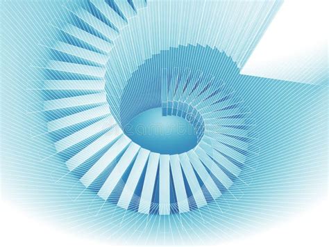 Abstract White Spiral Structure Perspective Stock Illustration Illustration Of Concept