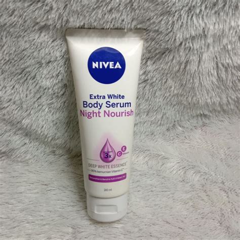 Jual NIVEA Extra White Body Serum Night Nourish Serum 180 Ml Shopee