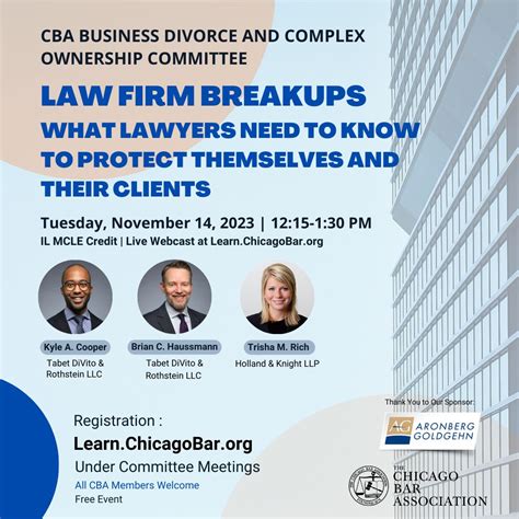 The Chicago Bar Association On Linkedin Law Firm Breakups Will Be The