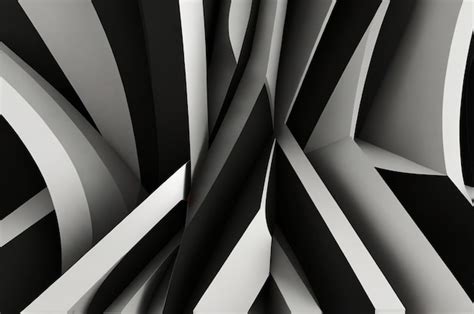 Artistic D Black And White Abstract Background With Bold And Dynamic