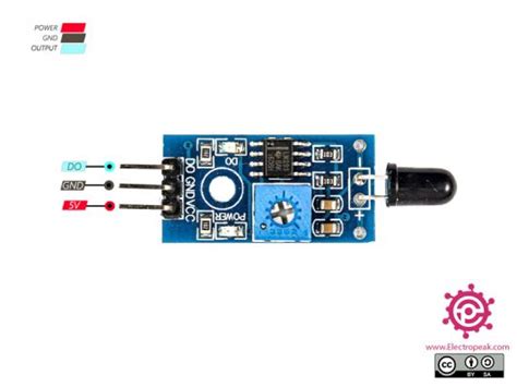 Interfacing Ir Flame Sensor With Arduino Electropeak
