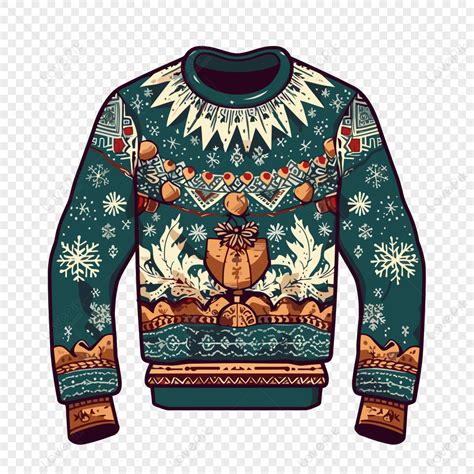 못생긴 휴일 스웨터상표클립 아트만화 Png 일러스트 무료 다운로드 Lovepik