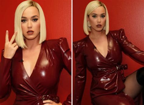 Katy Perry Brings Red Hot Drama To American Idol In Latex Thigh High