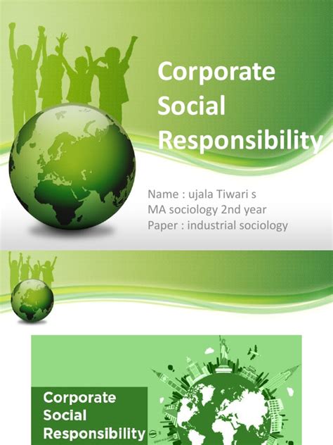 118 Social Responsibility Powerpoint Template Pdf Corporate Social