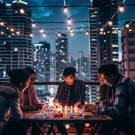 Free Rooftop Game Night Image Download At Stockcake