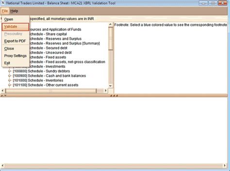 creation and validation of xbrl document