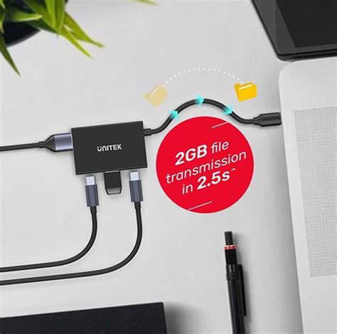 Unitek UHUB Q Advanced In USB C Hub In Gbps Startech Store