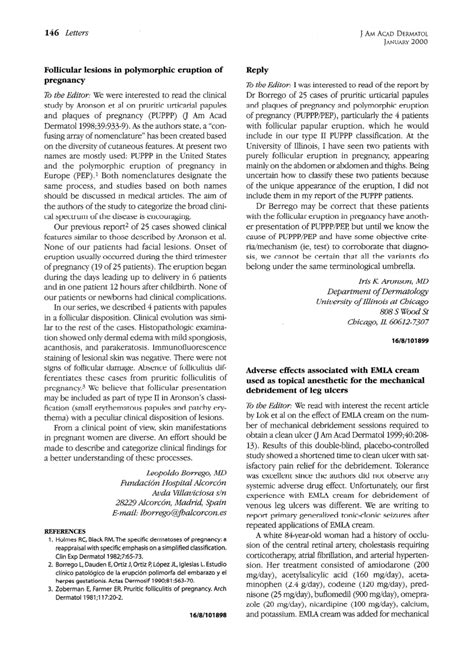 Pdf Follicular Lesions In Polymorphic Eruption Of Pregnancy