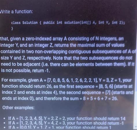 write a function class solution { public int