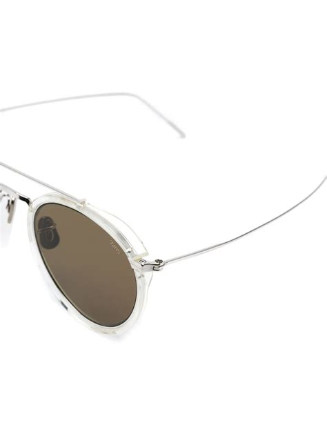 Eyevan7285 Double Bridge Round Frame Sunglasses Farfetch