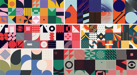 Abstract Geometric Vector Pattern Designs
