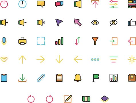 Vector Of Essential Ui 2 Icon Set Color Perfect For User Interface