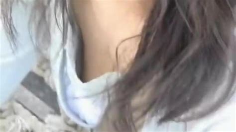 Public Japanese Chick Downblouse Nip Slip