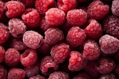 Premium Photo Berries Of Frozen Raspberry Background