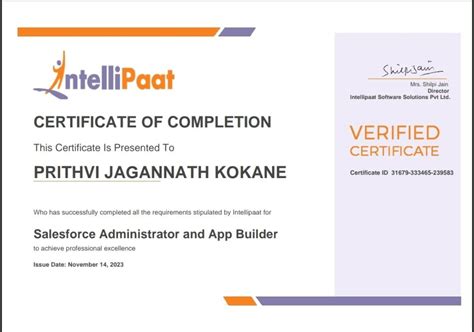 Prithvi Kokane On Linkedin I Am Glad To Announce That I Have Successfully Completed Salesforce