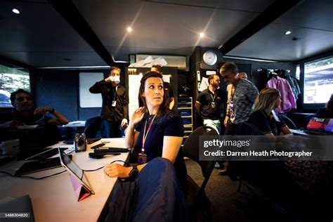 British Bbc Television Presenter Lee Mckenzie Preparing For Work As
