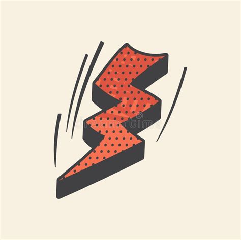 Cartoon Color Lightning Flash Thunderbolt Stock Vector Illustration