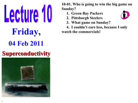 L10 Superconductivity Ppt