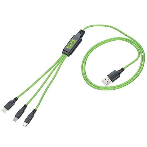 Imprint Metallic Charging Cable Light Up Logo Lu