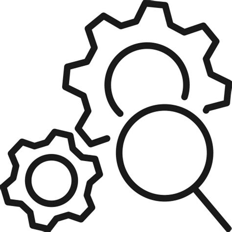 Gears Check Mark Icon Monitoring Workflow Symbol Vector Image