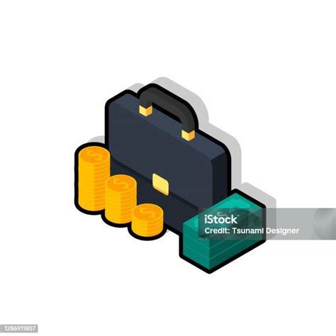 서류 가방 달러 머니 현금 아이콘 골드 동전 스택 왼쪽 보기 아이콘 벡터 등등 측정 0명에 대한 스톡 벡터 아트 및 기타 이미지 0명 개념 개념과 주제 Istock