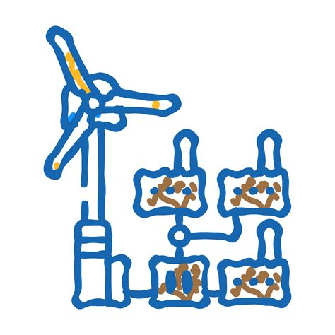 Power Integration Wind Turbine Icon Doodle Illustration 49840935 Vector