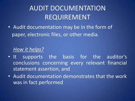 Audit Documentation Presentation Pptx