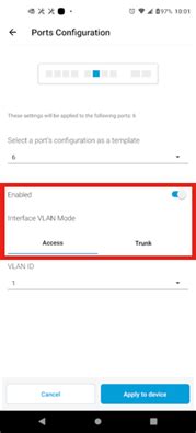 Switch Port Configuration Using Cisco Business Mobile App Cisco